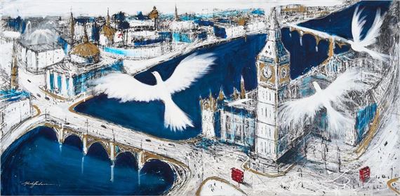 Mark Hanham | Doves over London | MutualArt
