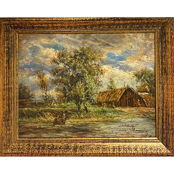 Louis Lenoir | Au bord de la rivière | MutualArt