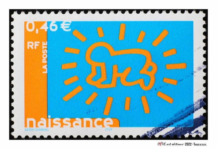 Love Art Editions | LOVE ART EDITIONS Keith Haring Birth Stamp ...