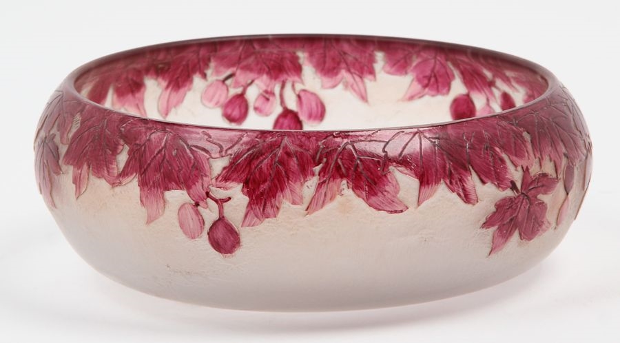 François-Théodore Legras | Acid-etched multi-layered glass bowl with ...