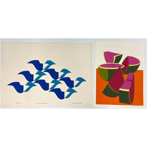 Charles Bofinger | 2pc CHARLES F BOFINGER Silkscreen Prints. Signed (18 ...