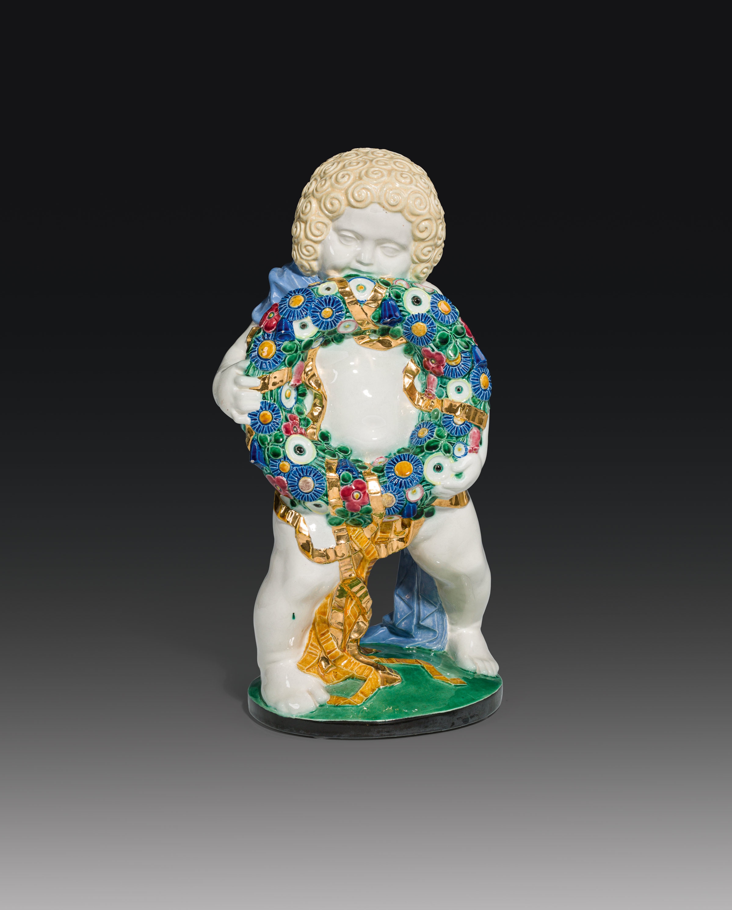 Michael Powolny | Putto with wreath Winter (1907) | MutualArt