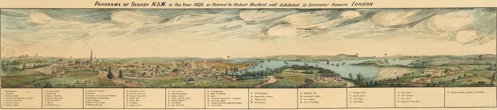 Robert Burford | Panorama of Sydney, N.S.W., in the year (1829) | MutualArt