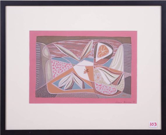 Louis Bunce | LOUIS D. BUNCE SILKSCREEN (1947) | MutualArt