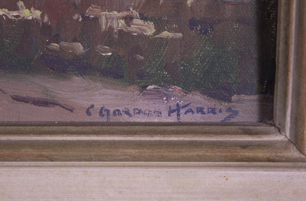 Charles Gordon Harris | village scene with chapel | MutualArt