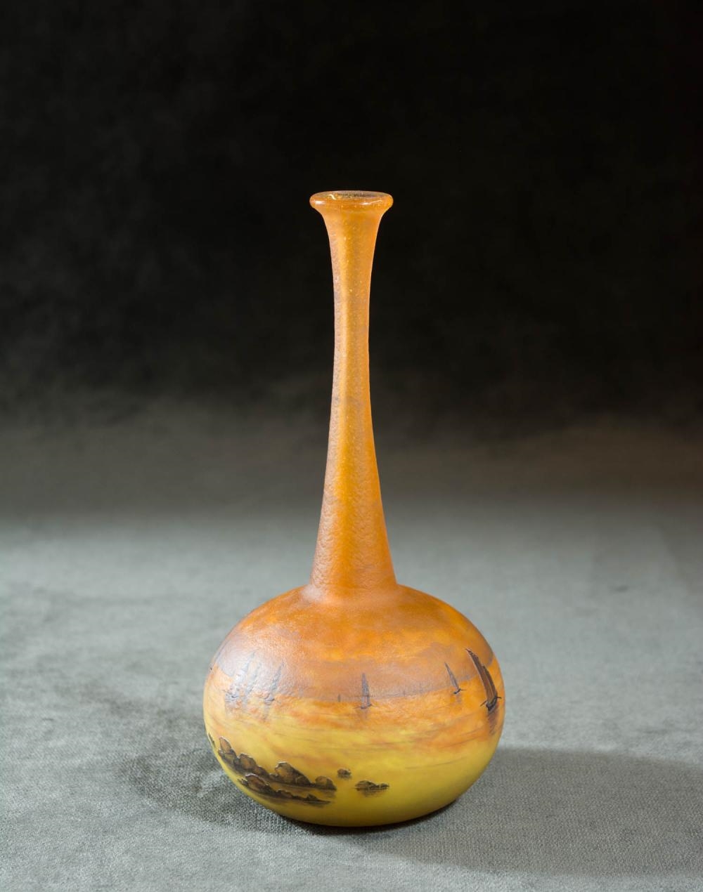 Daum Frères | DAUM NANCY CAMEO GLASS BUD VASE | MutualArt
