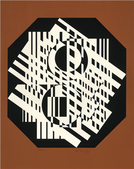 Victor Vasarely | „G-Linn“, 1956/1977, Siebdruck in Farbe auf Velin ...