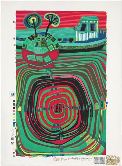 Friedensreich Hundertwasser | „La Barca - Regentag“, 1968/1969 ...