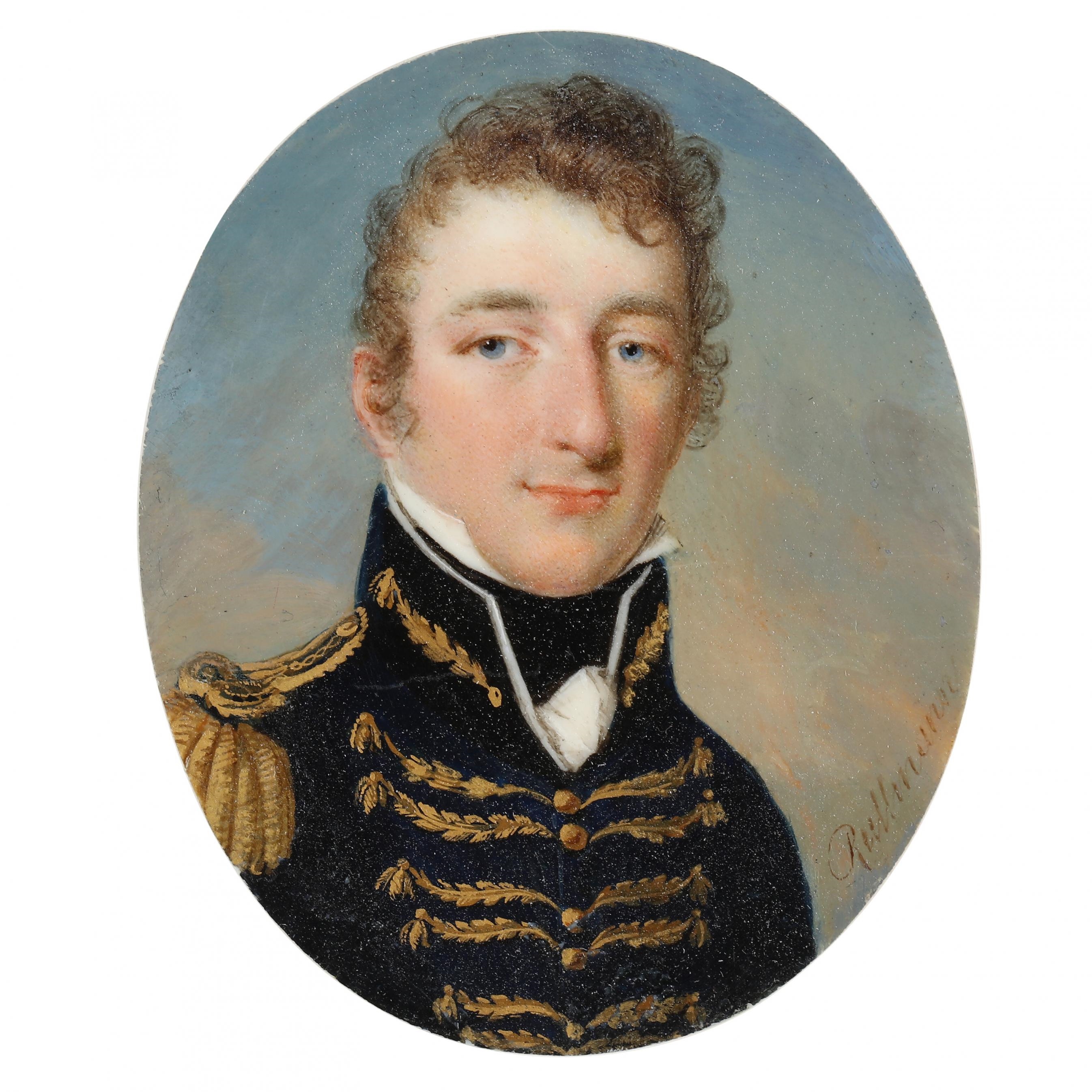 Ludwig Rullmann | Miniature Portrait of an Officer | MutualArt