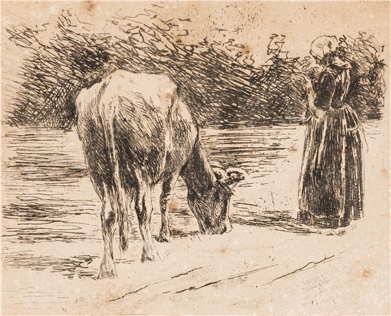 Max Liebermann | Junge Hirtin (1894) (2024) | MutualArt