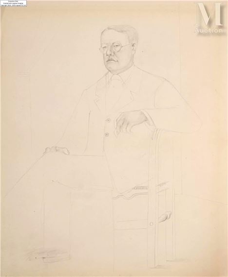 Pierre Tal-Coat | Portrait d'homme assis et Etude de portrait d'homme ...