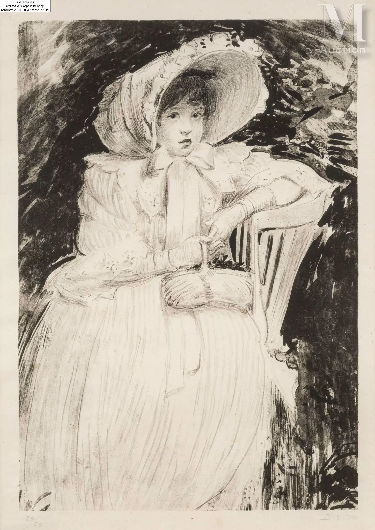 Jacques-Emile Blanche | Portrait of a young Girl, half-length, wearing ...