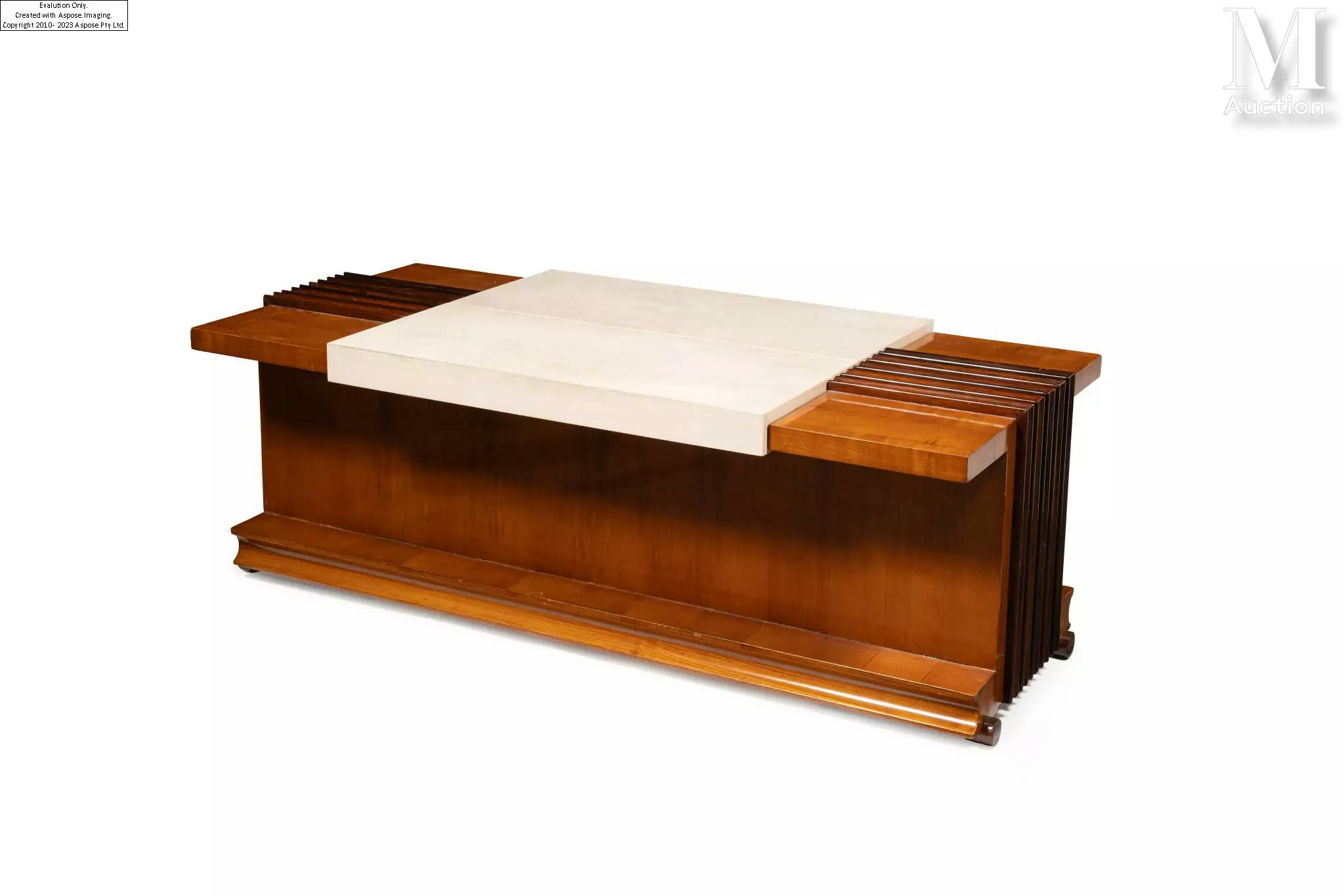 André Domin | Table basse en placage | MutualArt