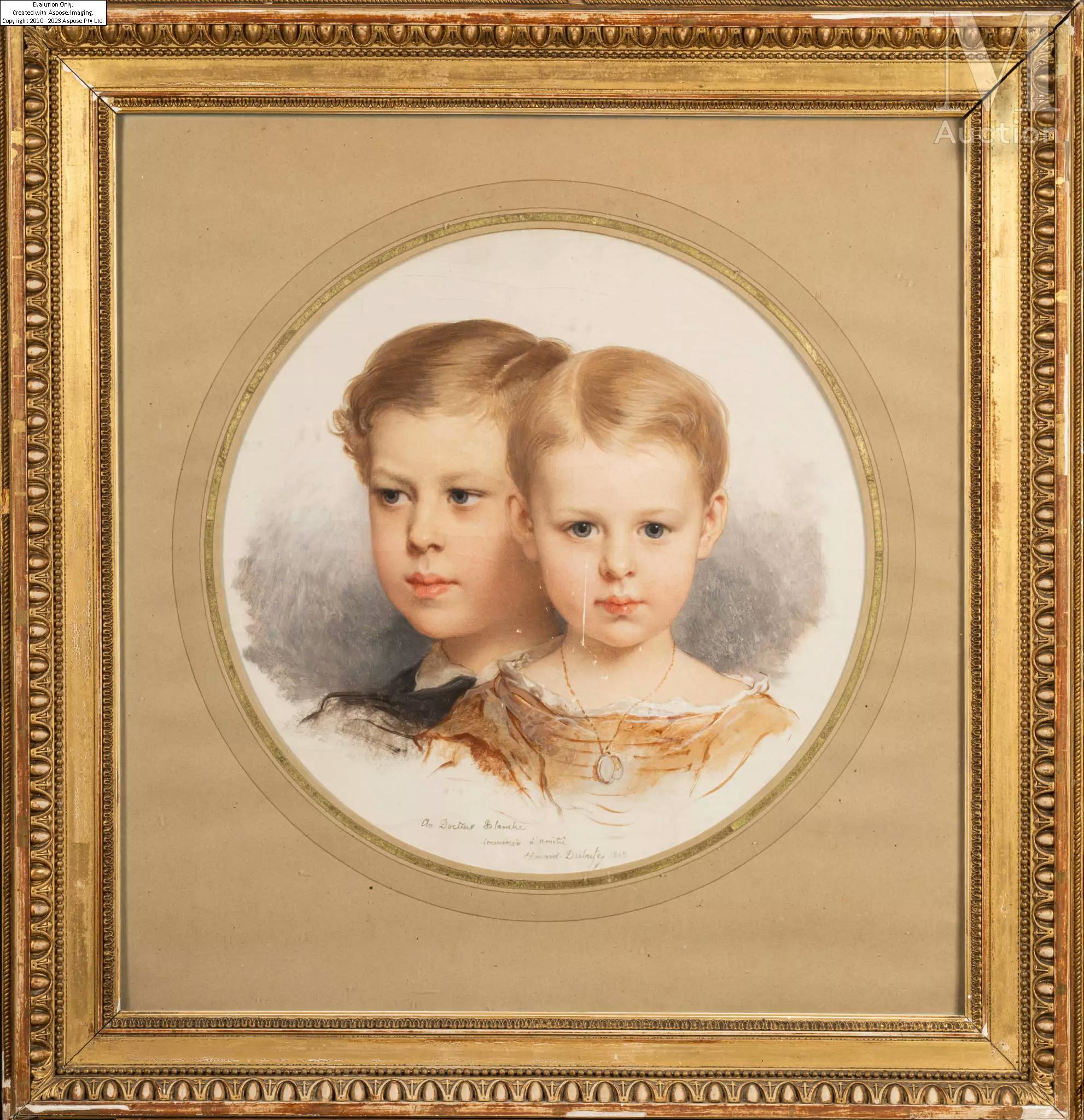 Louis-Edouard Dubufe | Portrait de Jacques Emile Blanche et son frère ...