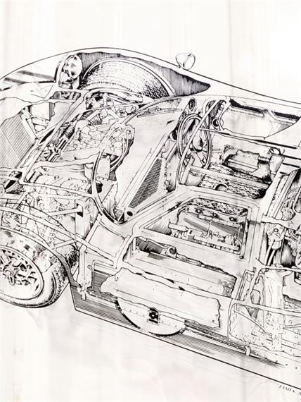 James Allington | Ford GT40 MK IV Cutaway Drawing by James Allington ...