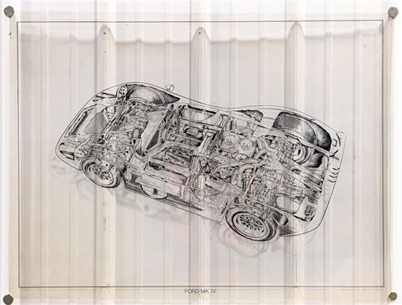 James Allington | Ford GT40 MK IV Cutaway Drawing by James Allington ...
