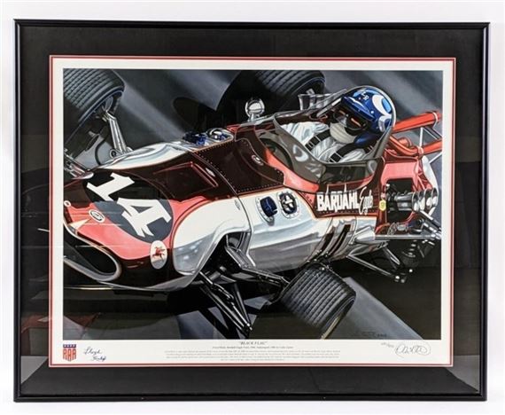Colin Carter | Colin Carter Black Flag Signed Ruby Print (1966) | MutualArt