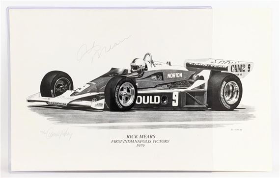 David Gray | Rick Mears Autoghraped Litho Signed By Artist | MutualArt