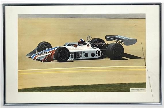 Ken Coles | 1973 Mike Mosley Indy 500 Colorized Photo (1973) | MutualArt