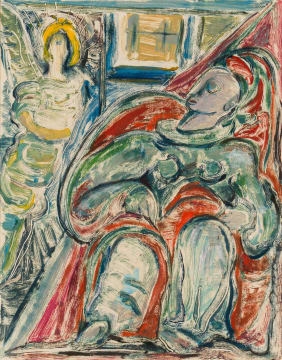 Irma Stern | ARAB WOMEN WITH CHILDREN (1952) | MutualArt