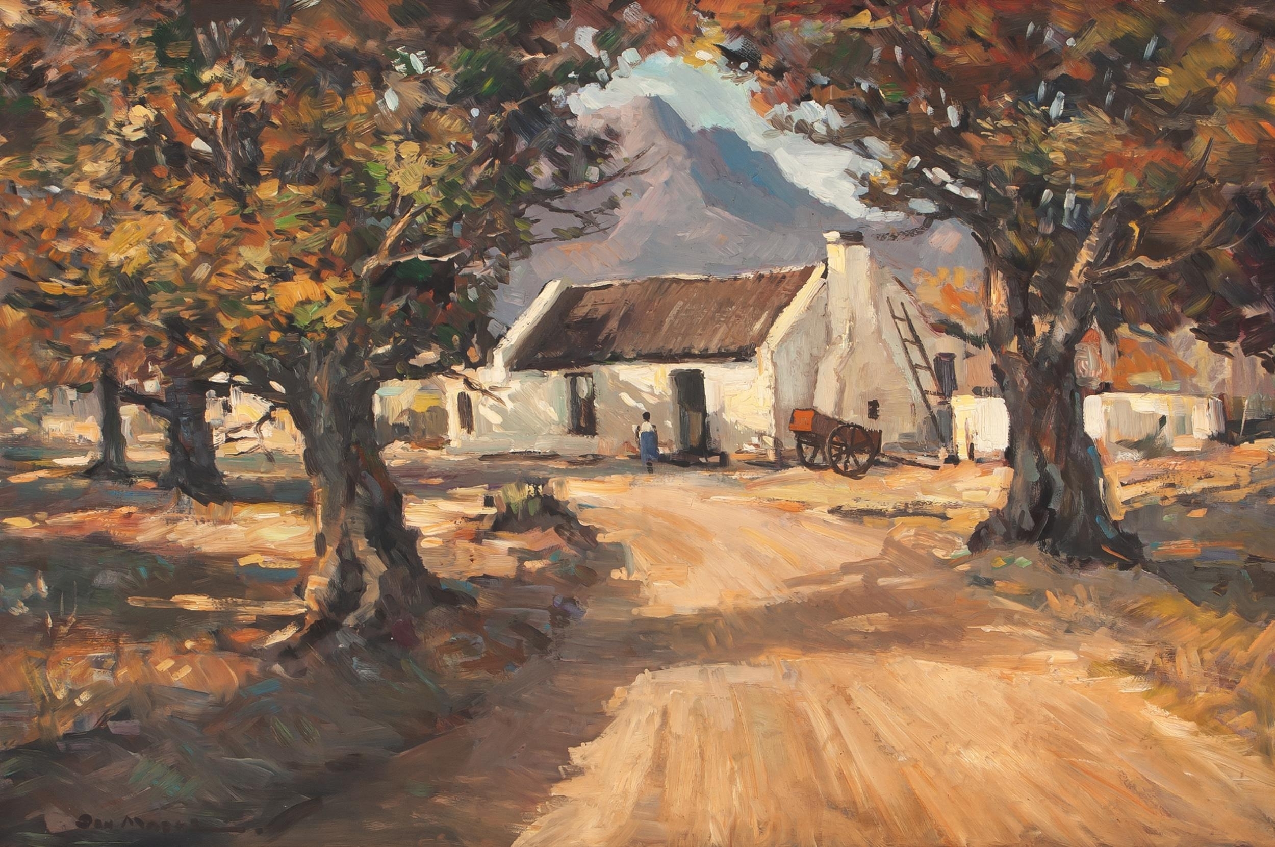 Don Madge | HOUSE WITH MOUNTAINOUS BACKGROUND | MutualArt