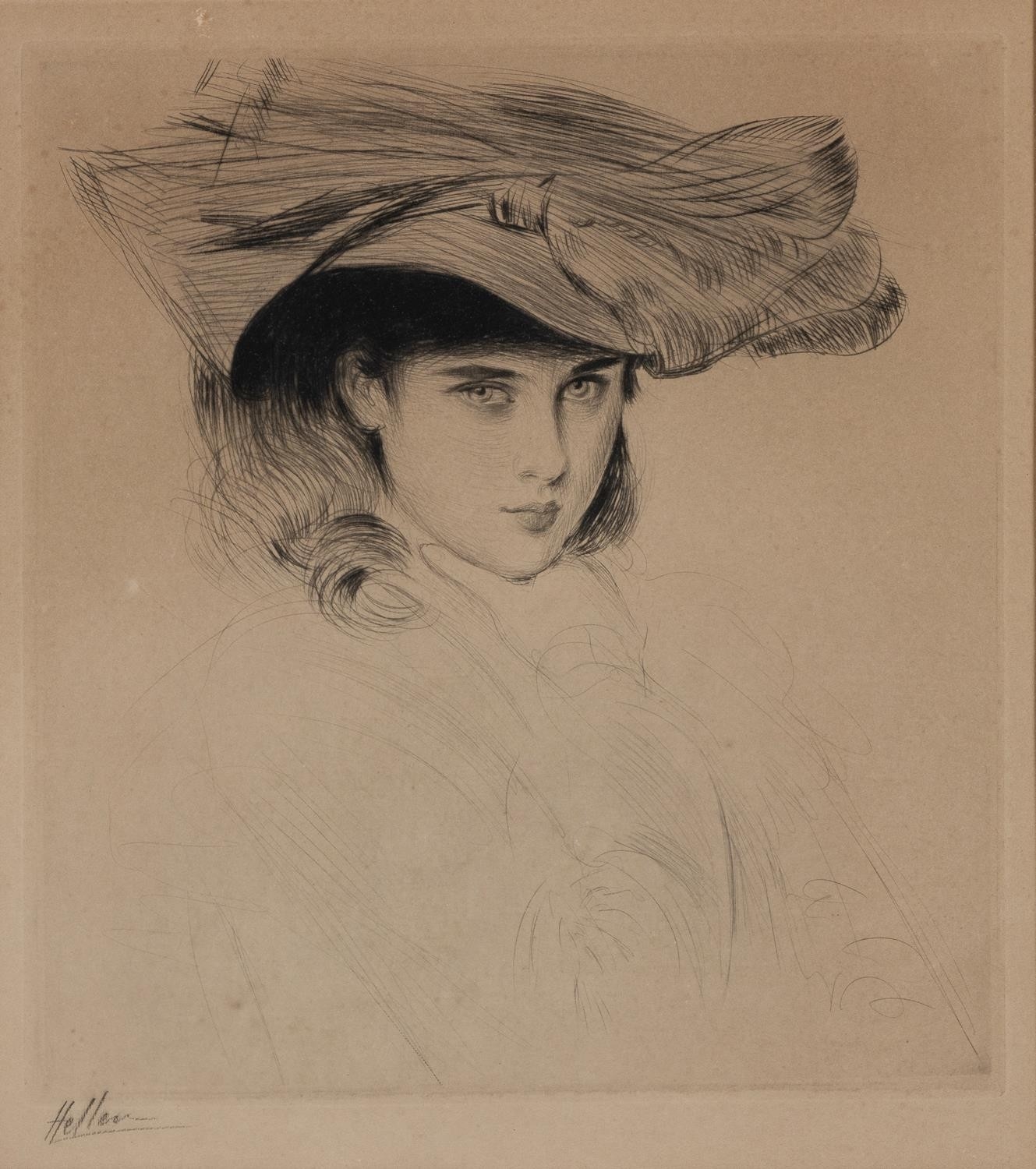 Paul César Helleu | Femme au Chapeau (Circa 1897) | MutualArt
