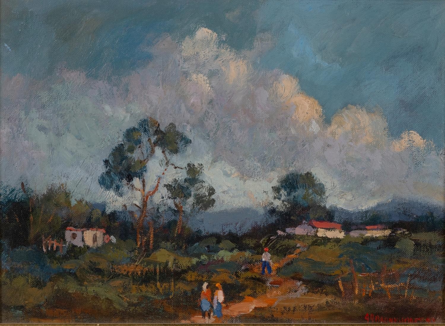 Koos Bronkhorst | FIGURES WALKING ON A PATH (99) | MutualArt