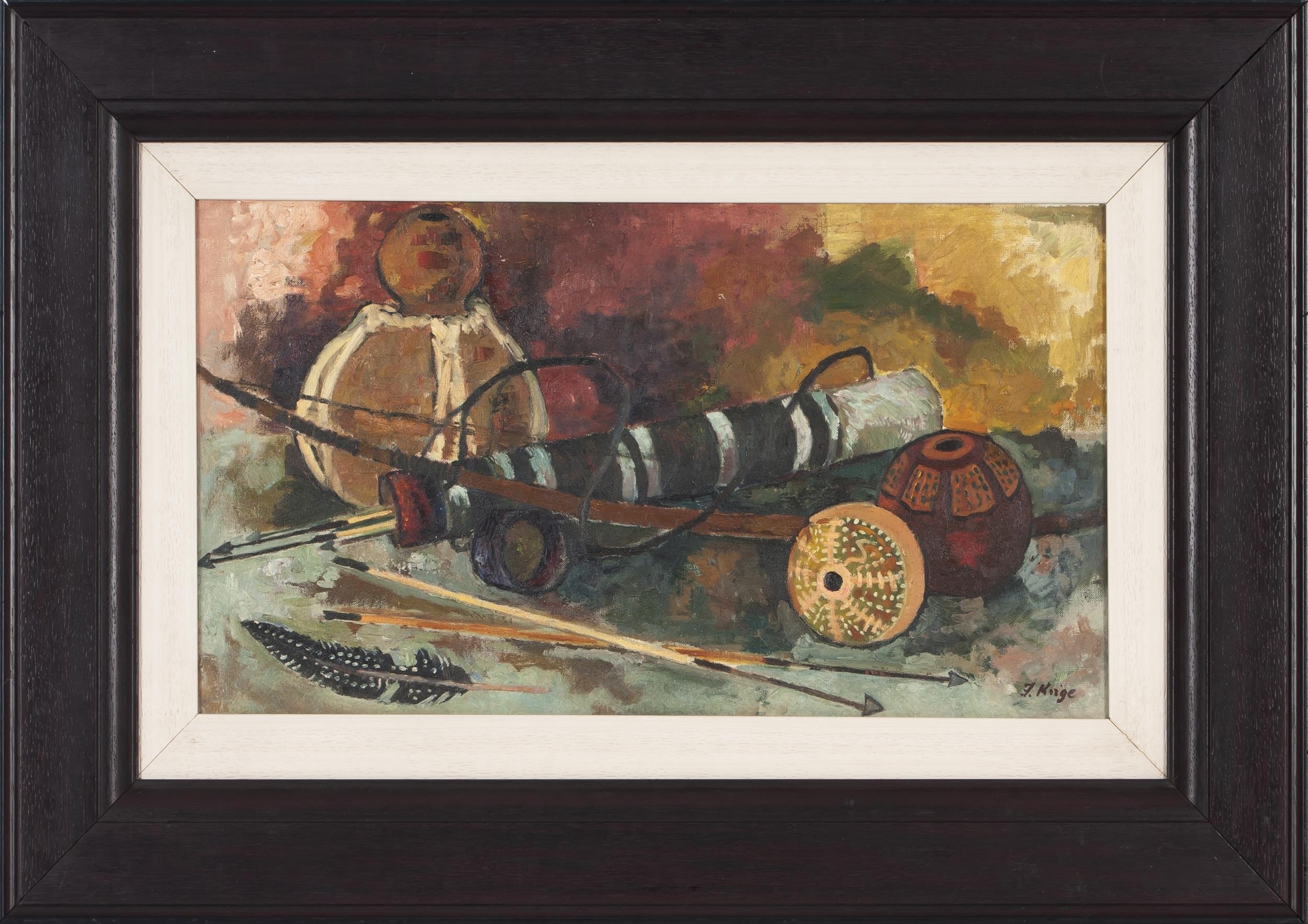 Francois Krige | STILL LIFE WITH BOW AND GOURDS | MutualArt