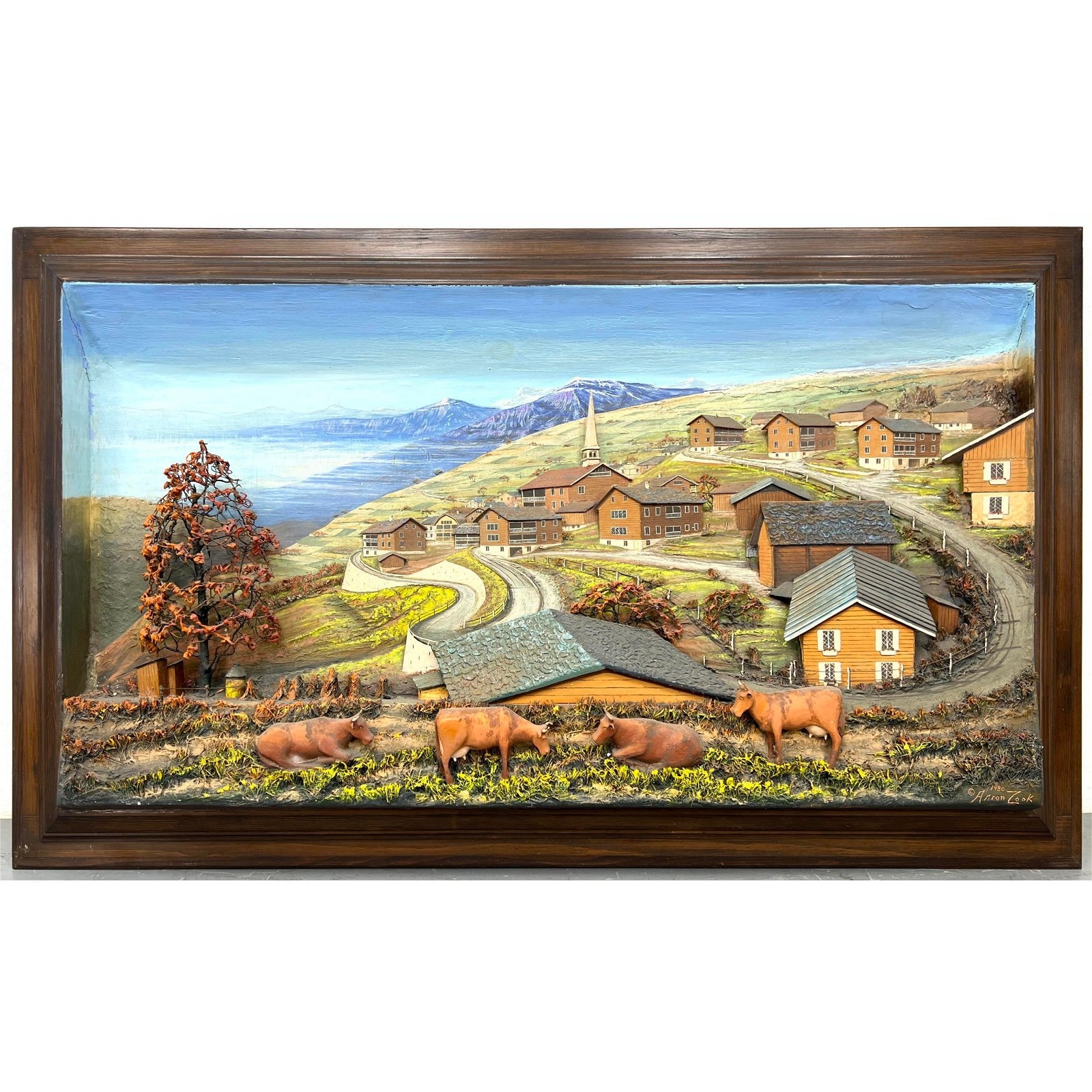 Aaron Zook | Large Aaron Zook ( 1921-2003 Pennsylvania American ) three ...