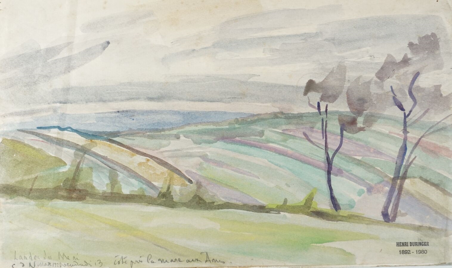 Henri Duringer | Ensemble de quatorze dessins et aquarelles sur papier ...