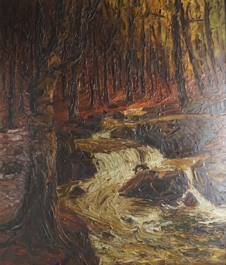 Erich Mercker | Ruisseau dans le bois | MutualArt