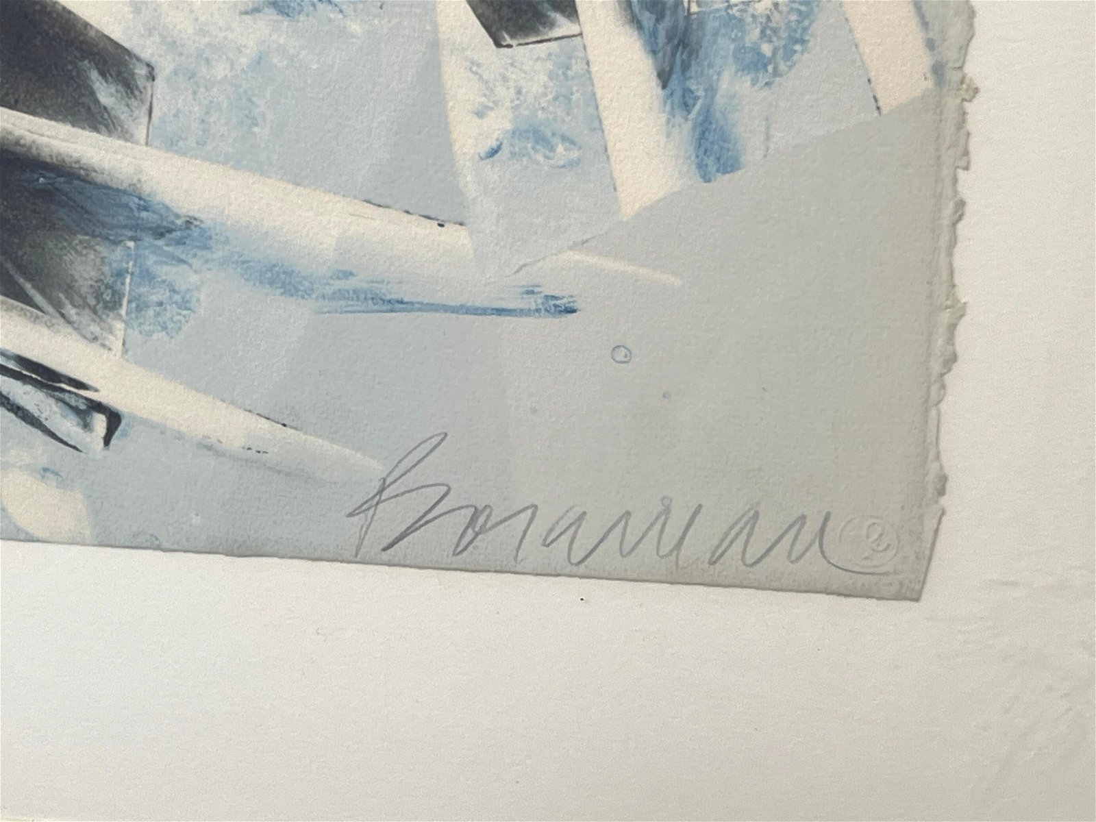 Bob Boreman | Bob Boreman Pencil Signed Modernist Abstract Painting on ...