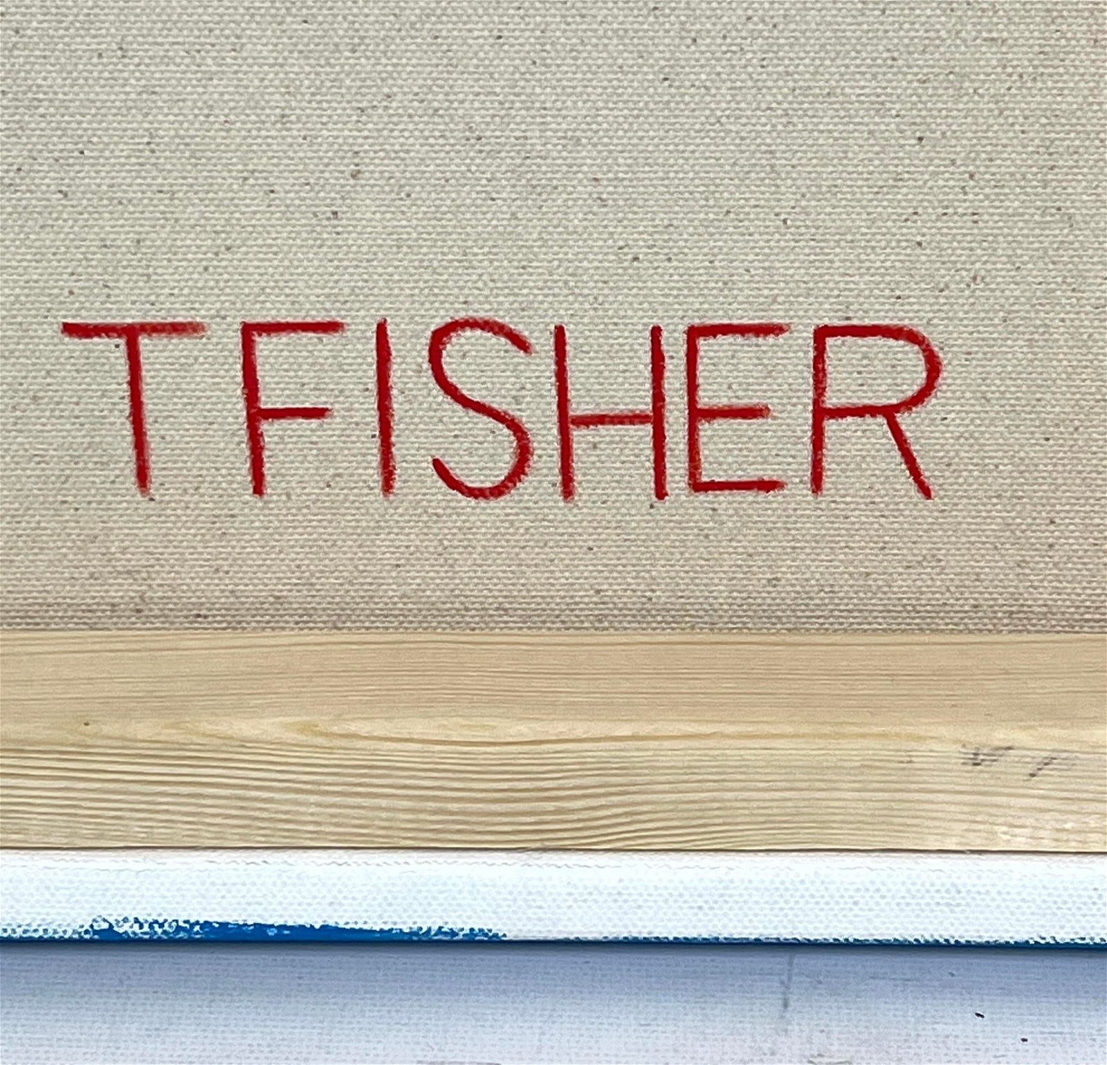 Tim Ray Fisher | TIM RAY FISHER Signed Op Art Painting. Modernist Red ...