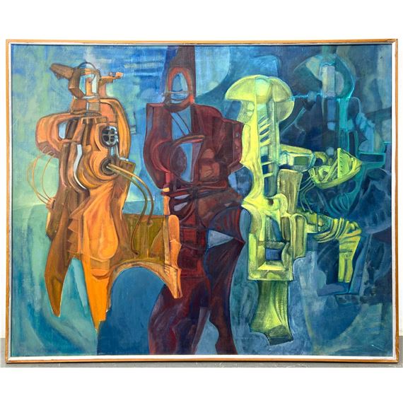 Dolores Pye Josey | Large Dolores Pye Josey Surreal Painting on Canvas ...