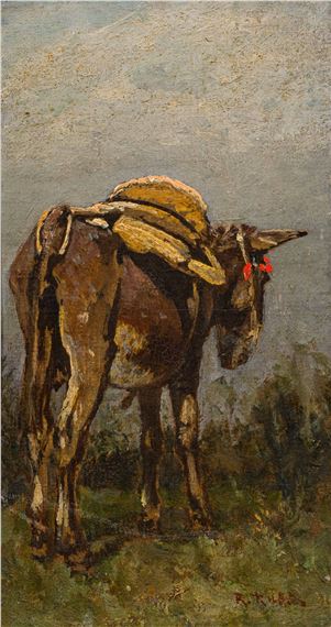 Robert Russ | Courtyard with flowers | MutualArt