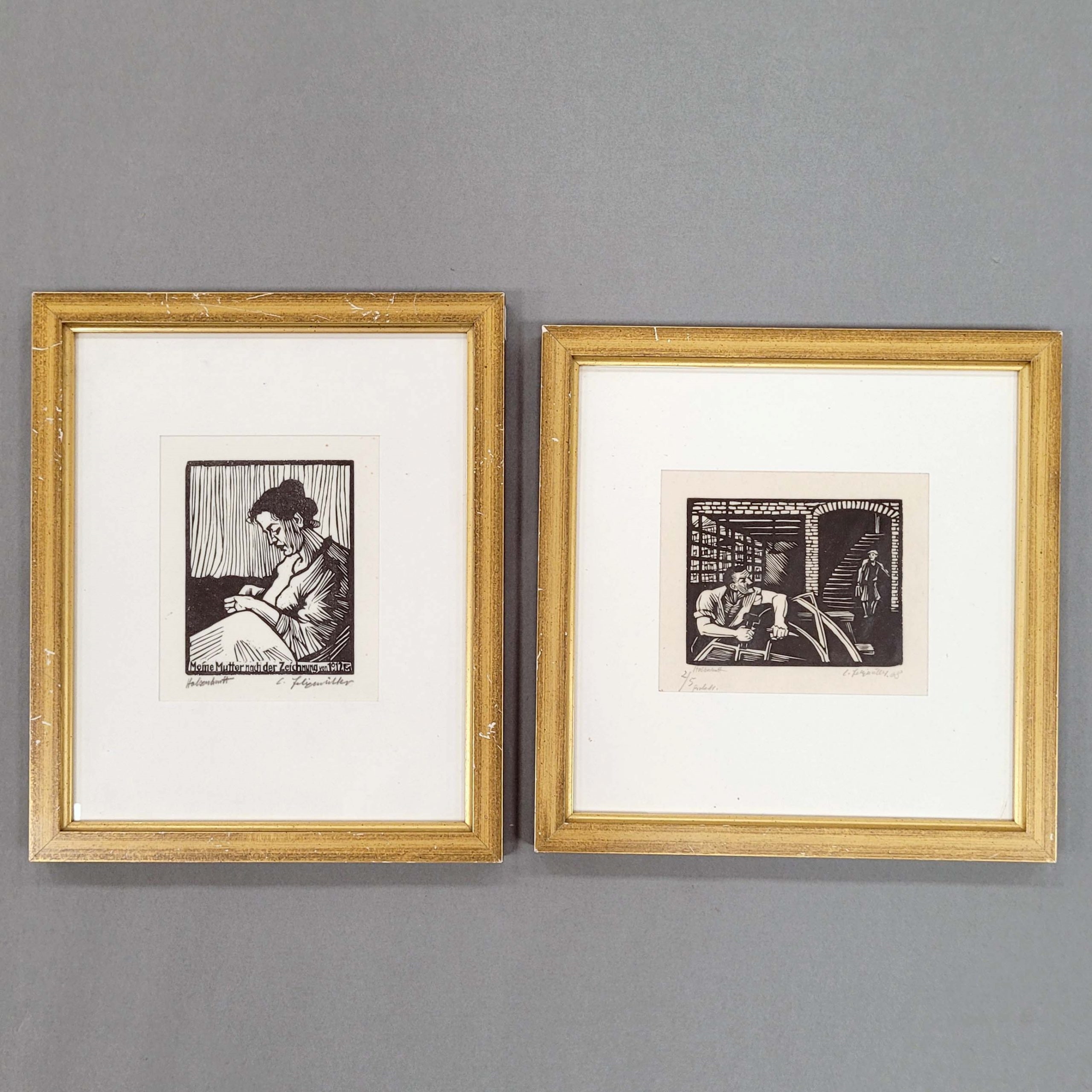 Conrad Felixmüller | Zwei Holzschnitte (1912) | MutualArt