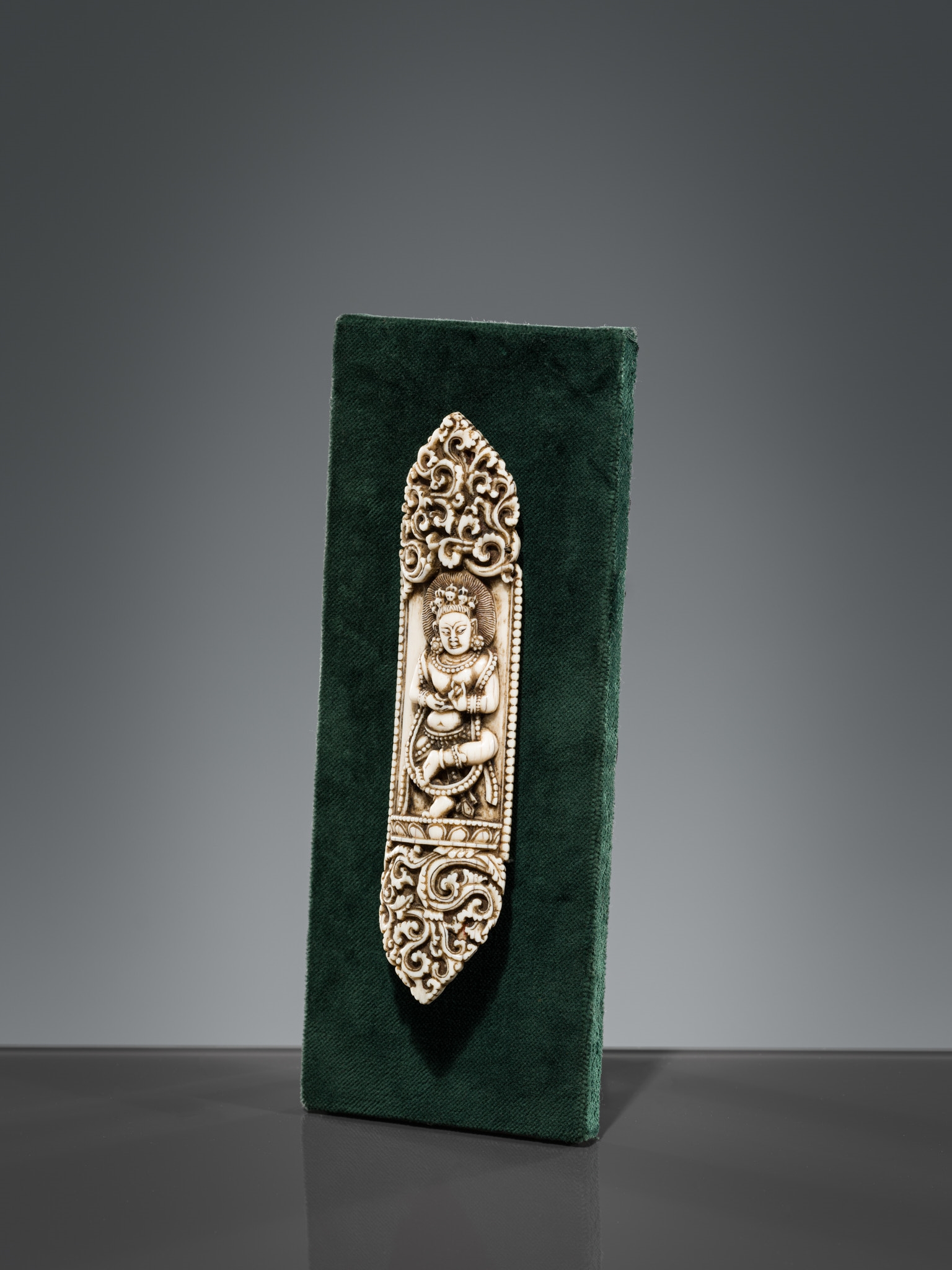 Tibetan School, 17th Century | A BONE PLAQUE FROM A TANTRIC SHANMUDRA ...