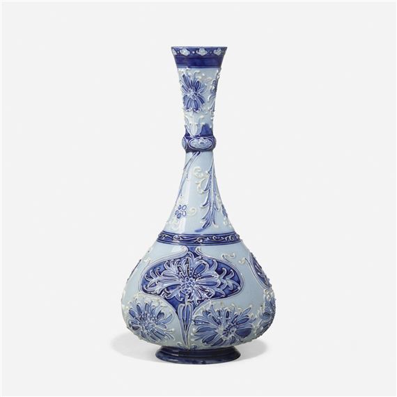 William Moorcroft | Florian Ware vase with cornflowers (Circa 1902 ...