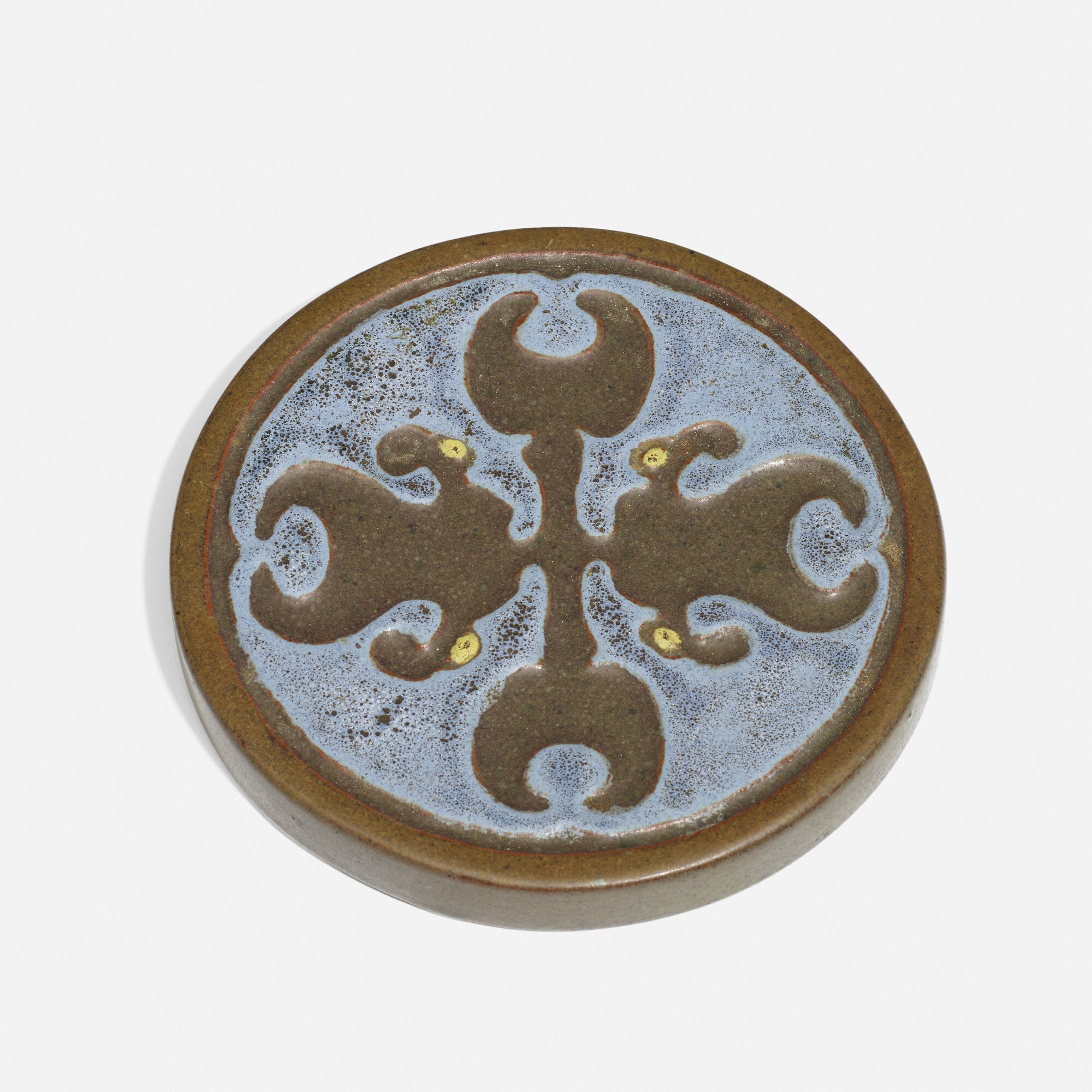 Edwin & Mary Scheier | Rare trivet with creatures (1939) | MutualArt