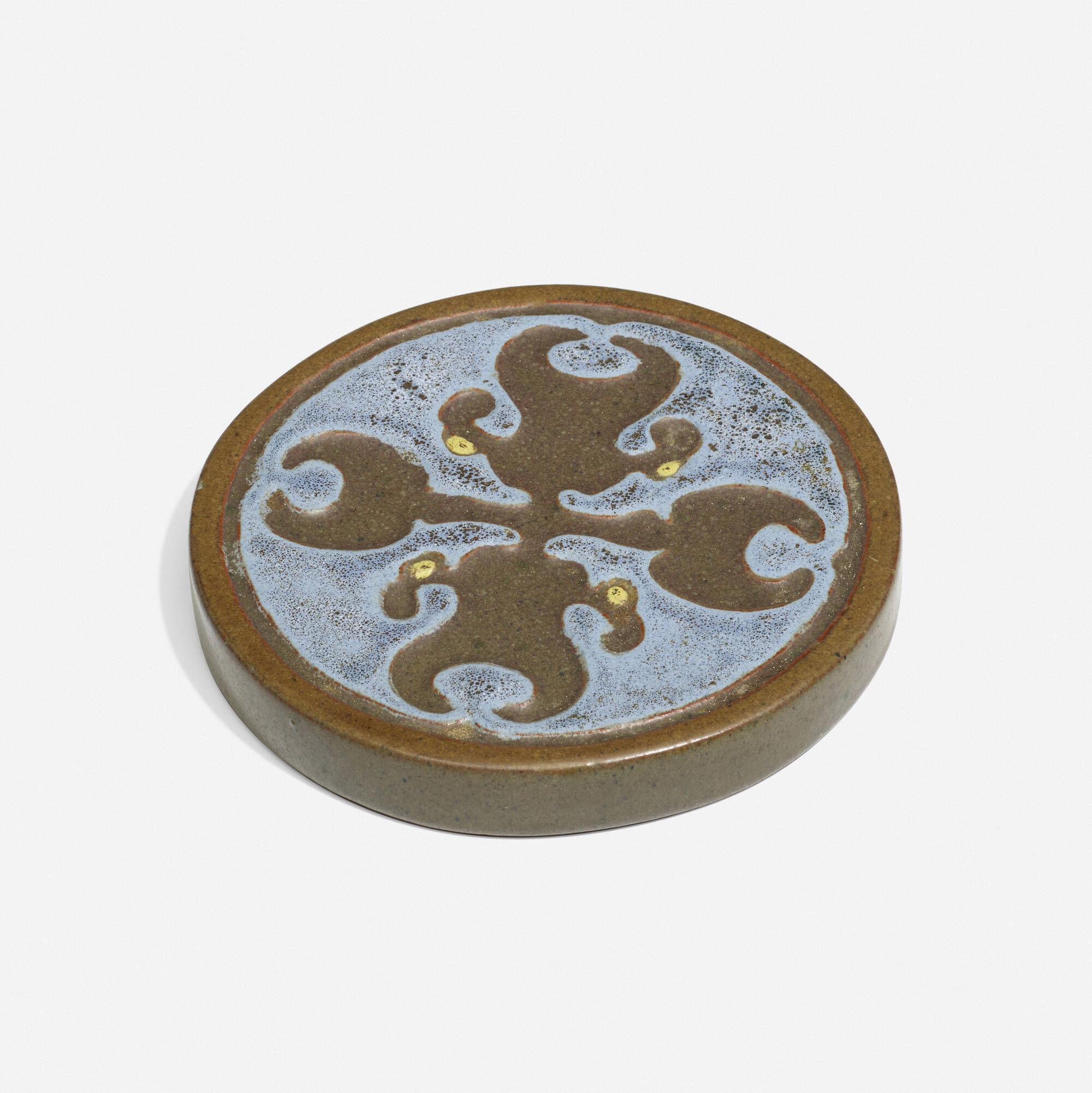 Edwin & Mary Scheier | Rare trivet with creatures (1939) | MutualArt