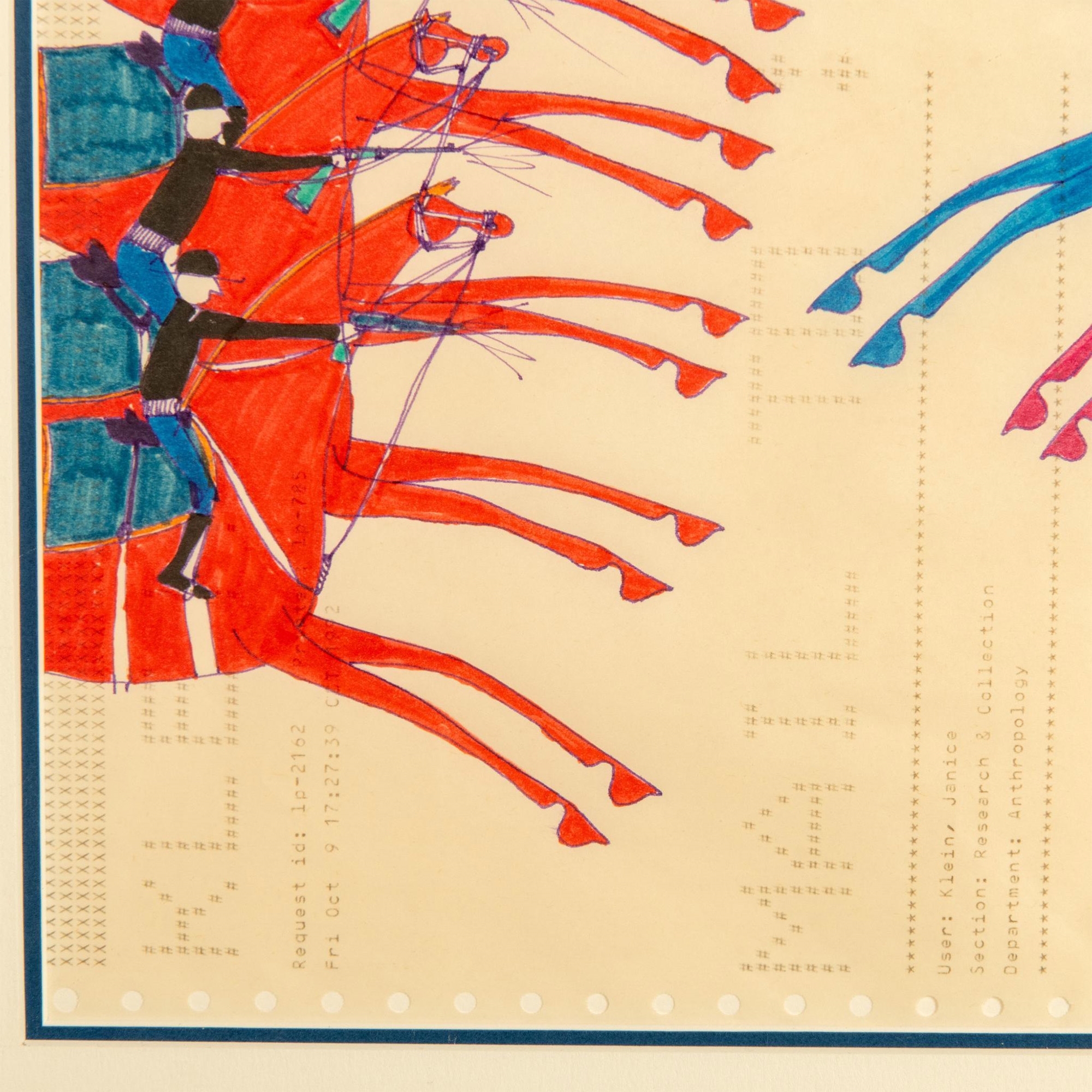 Francis J. Yellow | Francis J. Yellow, Original Indian Ledger Drawing ...