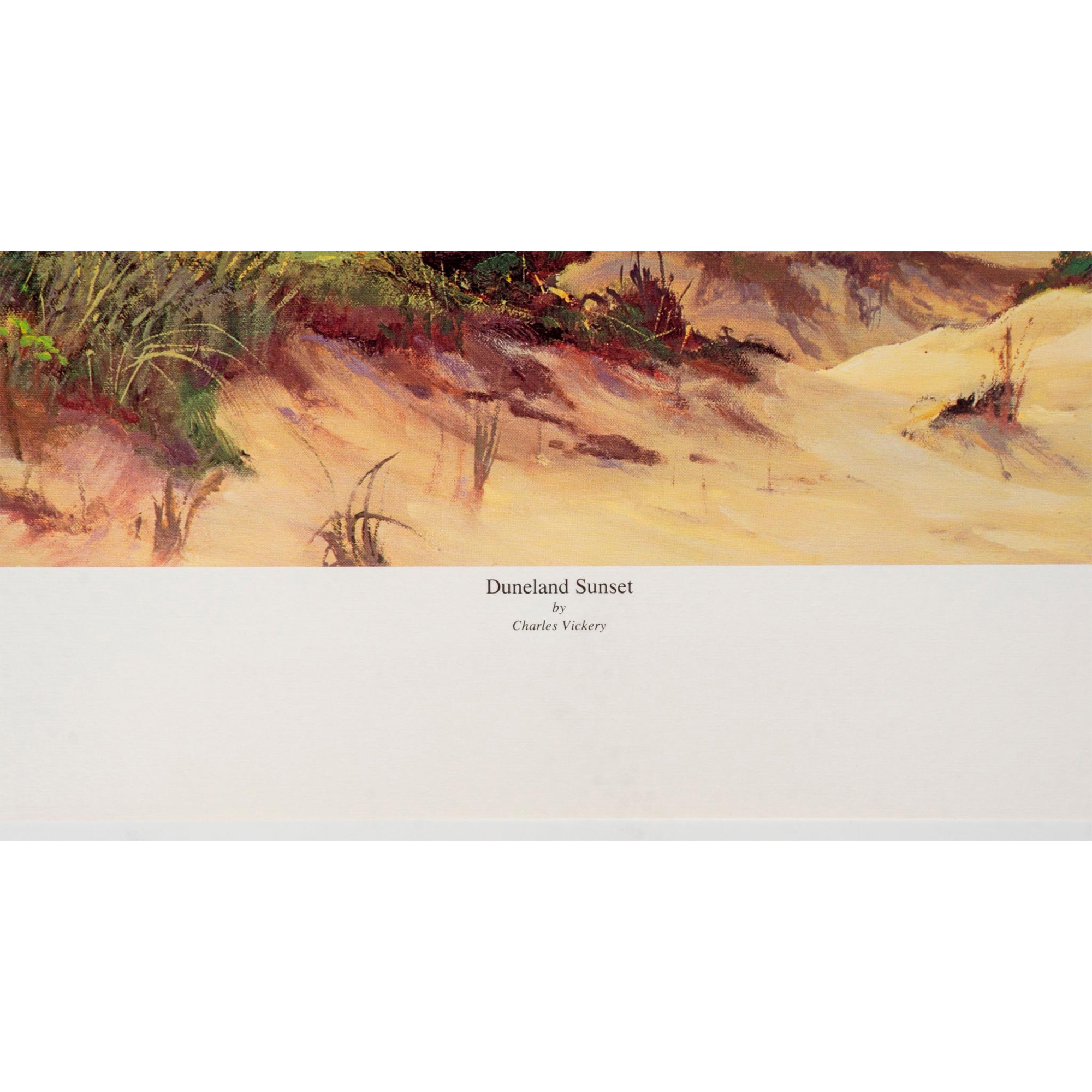 Charles Vickery | Duneland Sunset is a depiction of the sun setting ...