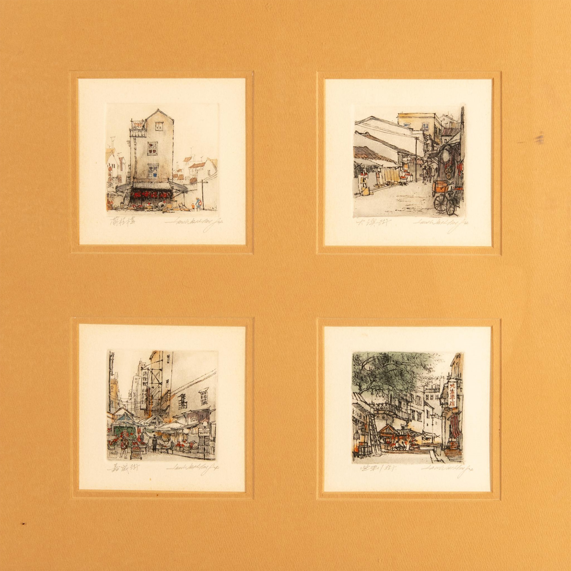 Law Wai Hin | Law Wai Hin, Set of 4 Original Hand-Colored Etchings ...