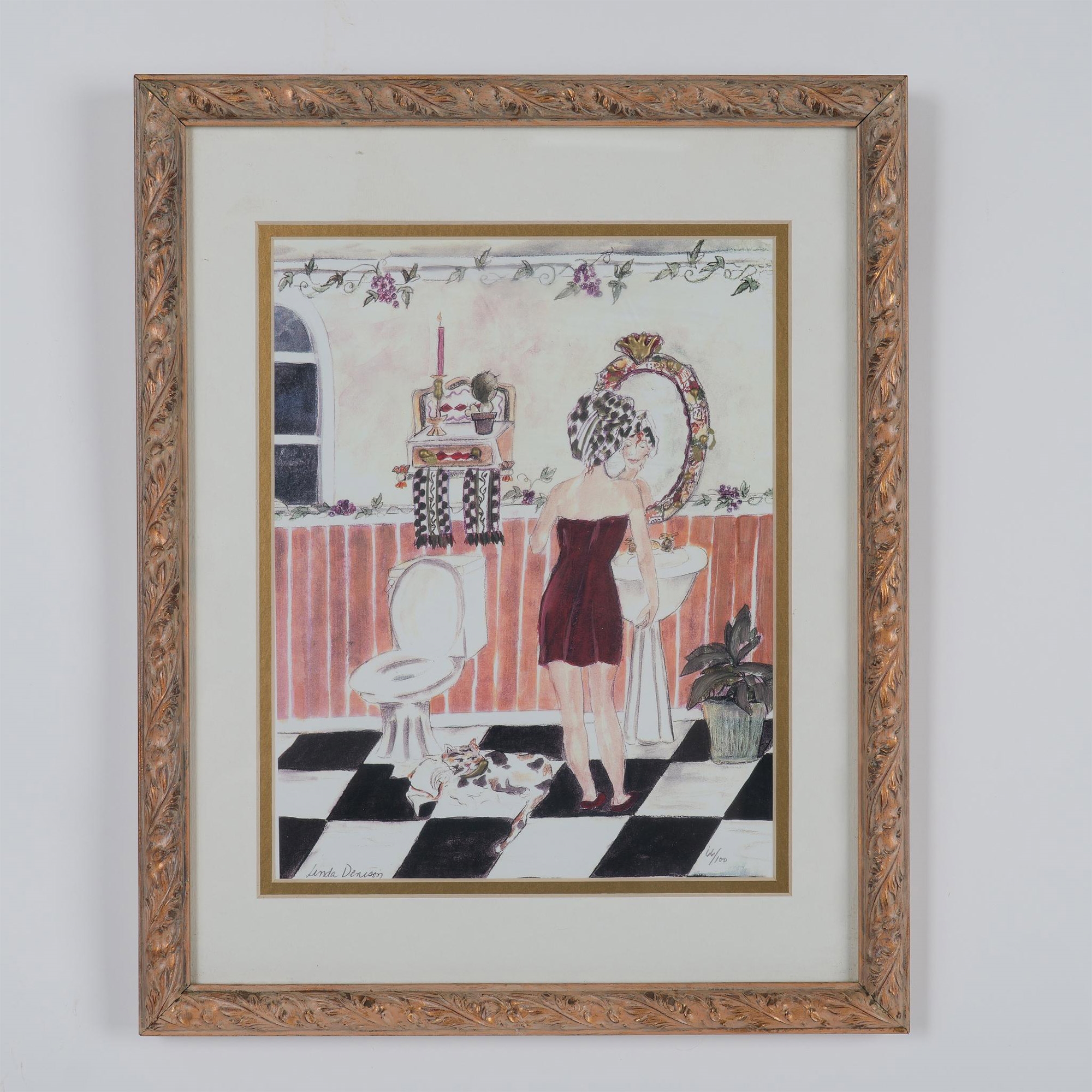 Linda Denison | Linda Denison, Original Mixed Media on Paper, Signed ...