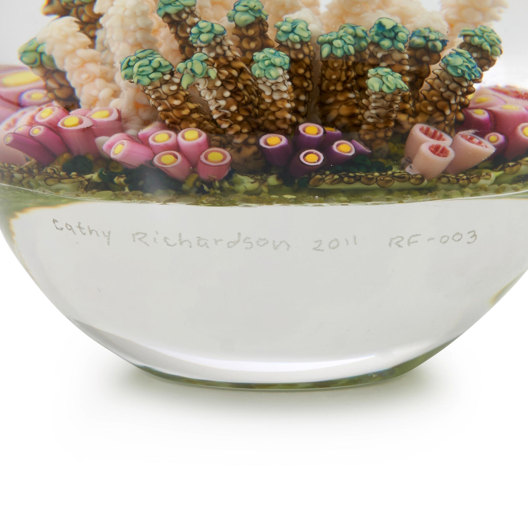 Cathy Richardson | CATHY RICHARDSON (B. 1949) PAPERWEIGHT WITH CORAL ...
