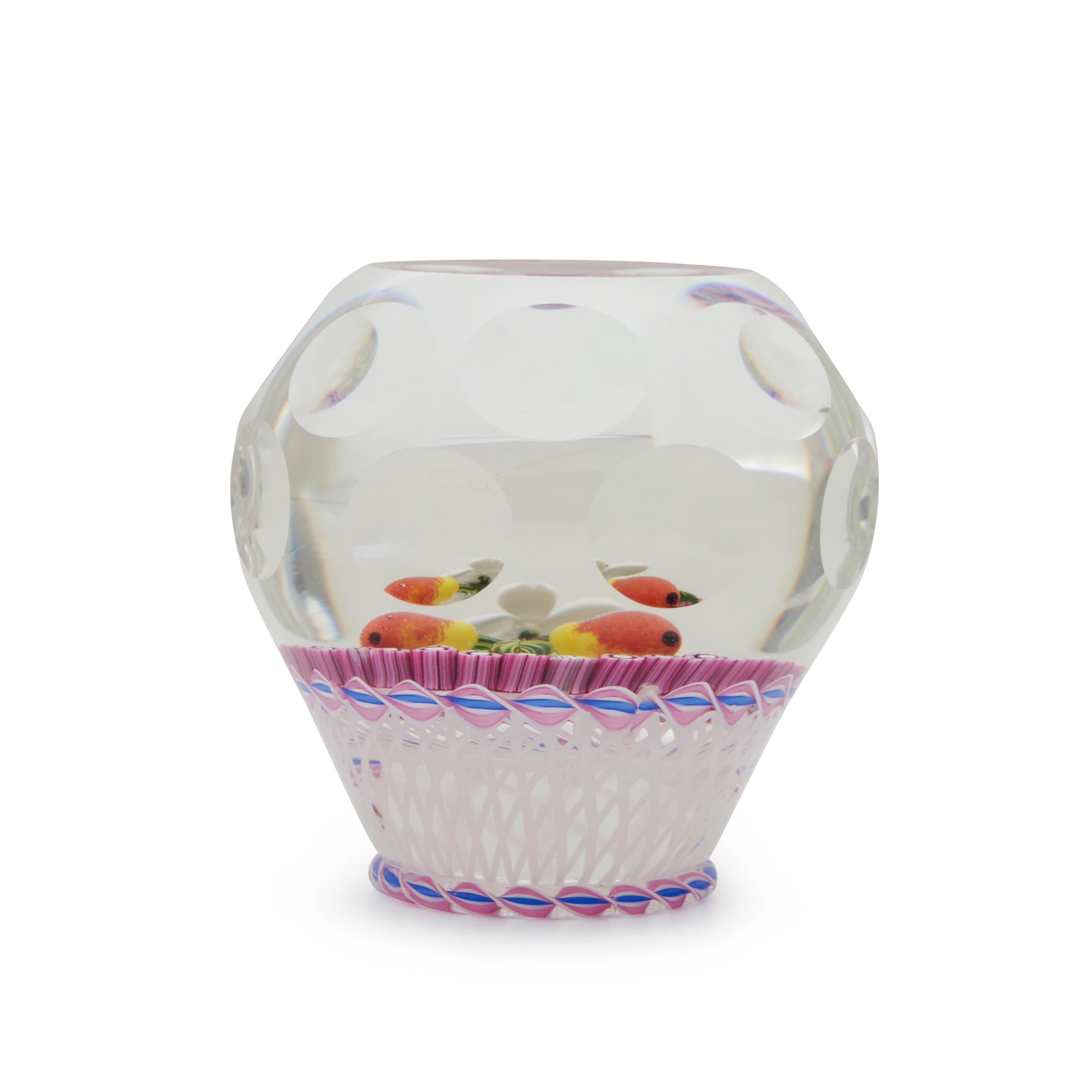 Peter Mcdougall | PAPERWEIGHT WITH FRUIT AND FLOWERS IN A BASKET (Late ...