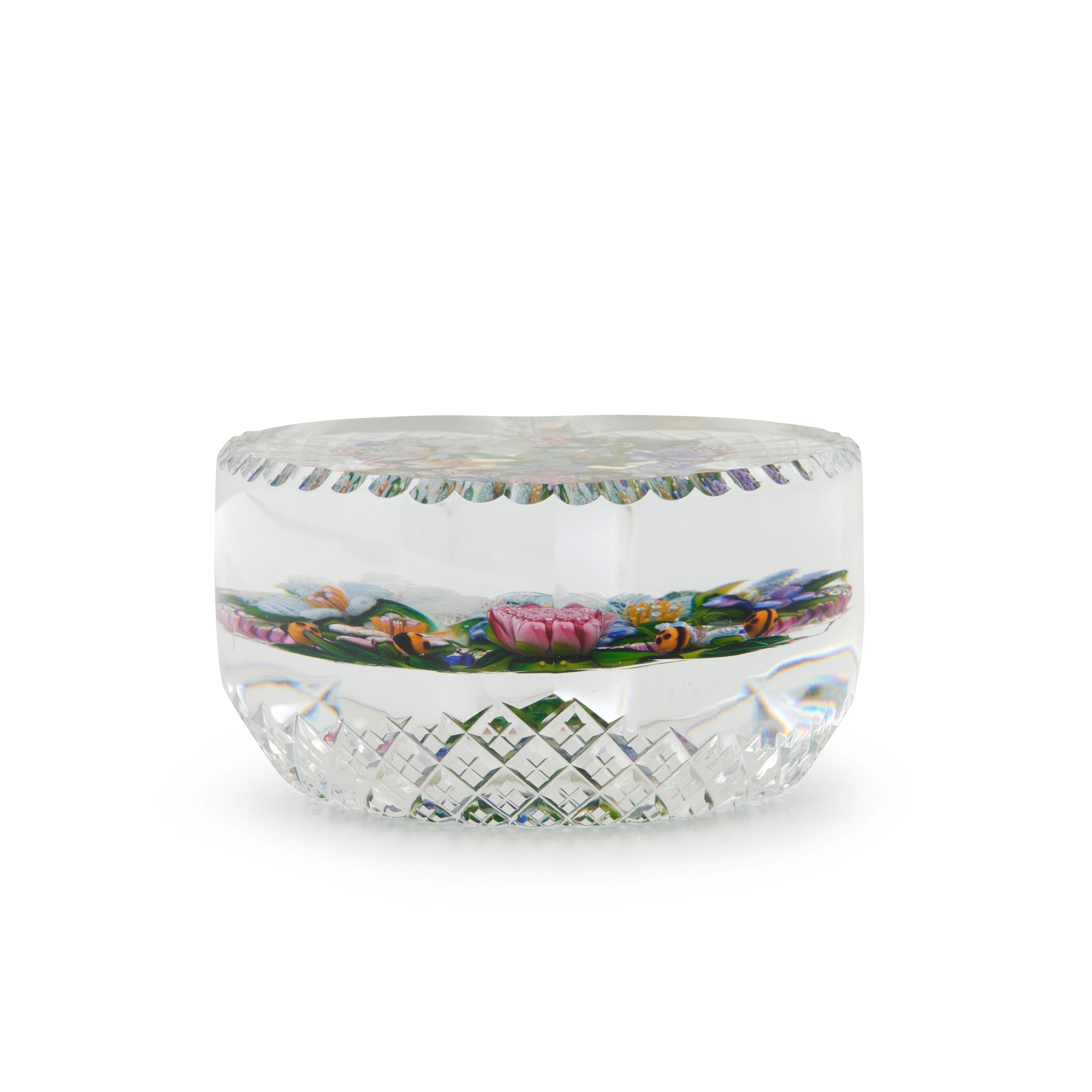 Debbie Tarsitano | HEART-FORM FACETED PAPERWEIGHT WITH FLOWERS AND ...