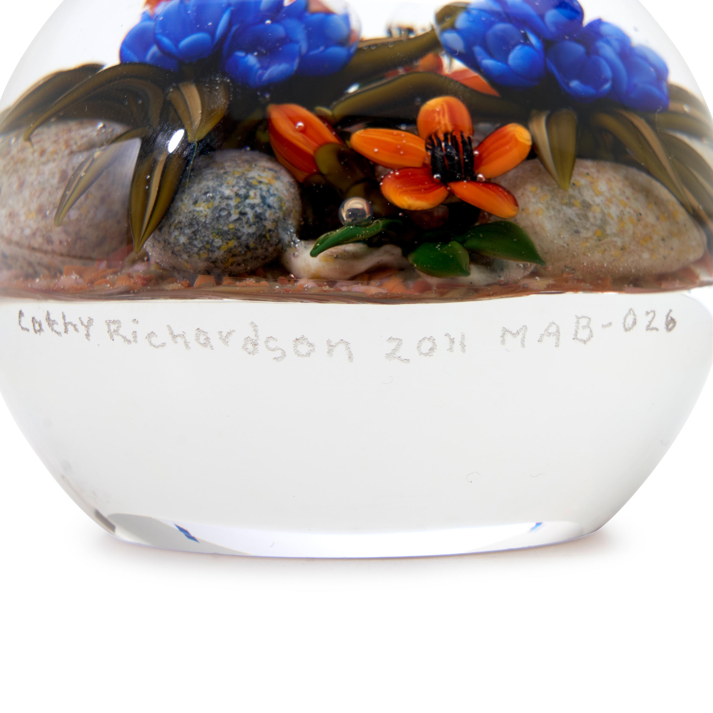 Cathy Richardson | CATHY RICHARDSON (B. 1949) ROCK GARDEN PAPERWEIGHT ...