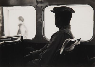 William Heick | Untitled (Man sitting on Bus) (1948) | MutualArt