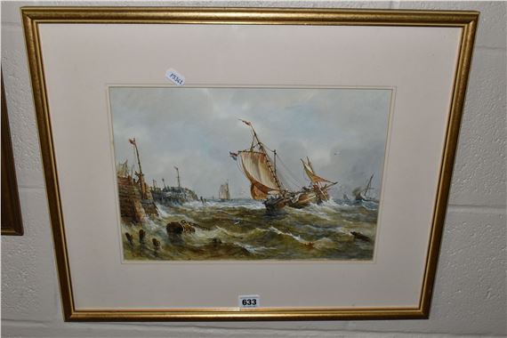 Edward Swan | FISHING BOATS OFF THE COAST IN CHOPPY WATERS (1997 ...